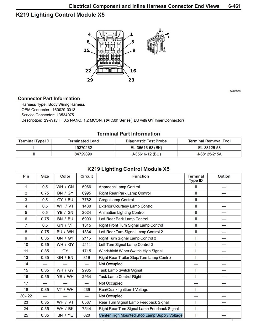 How To: Wire 2022+ (post-refresh) Silverado/Sierra 3rd Brake Light ...